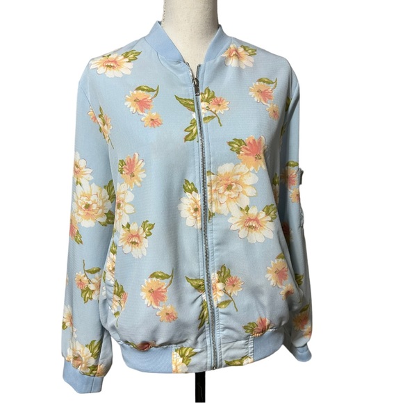 Blu Pepper | Jackets & Coats | Perch By Blu Pepper Floral Bomber Jacket ...